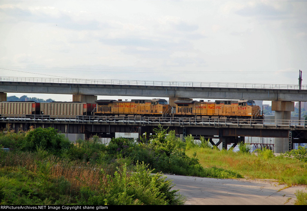 UP 6549 and UP 6591 Team up on a EB coal train.